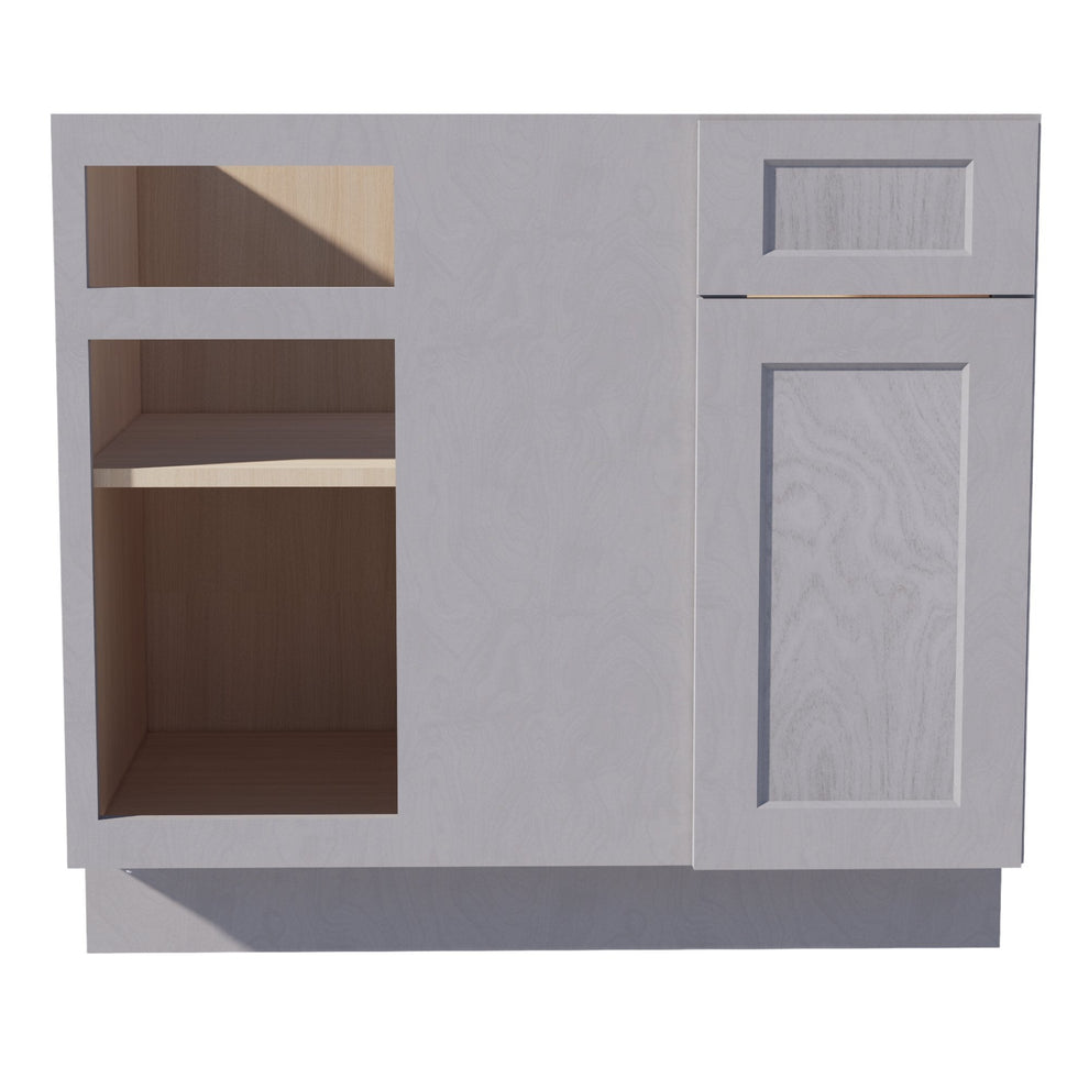 HLG-BBC39/42: Light Gray Shaker 39" 1 Door - 1 Drawer Blind Corner Bas ...